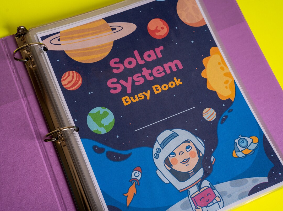 Solar System Busy Book Outer Space Learning Binder Personalized Space ...