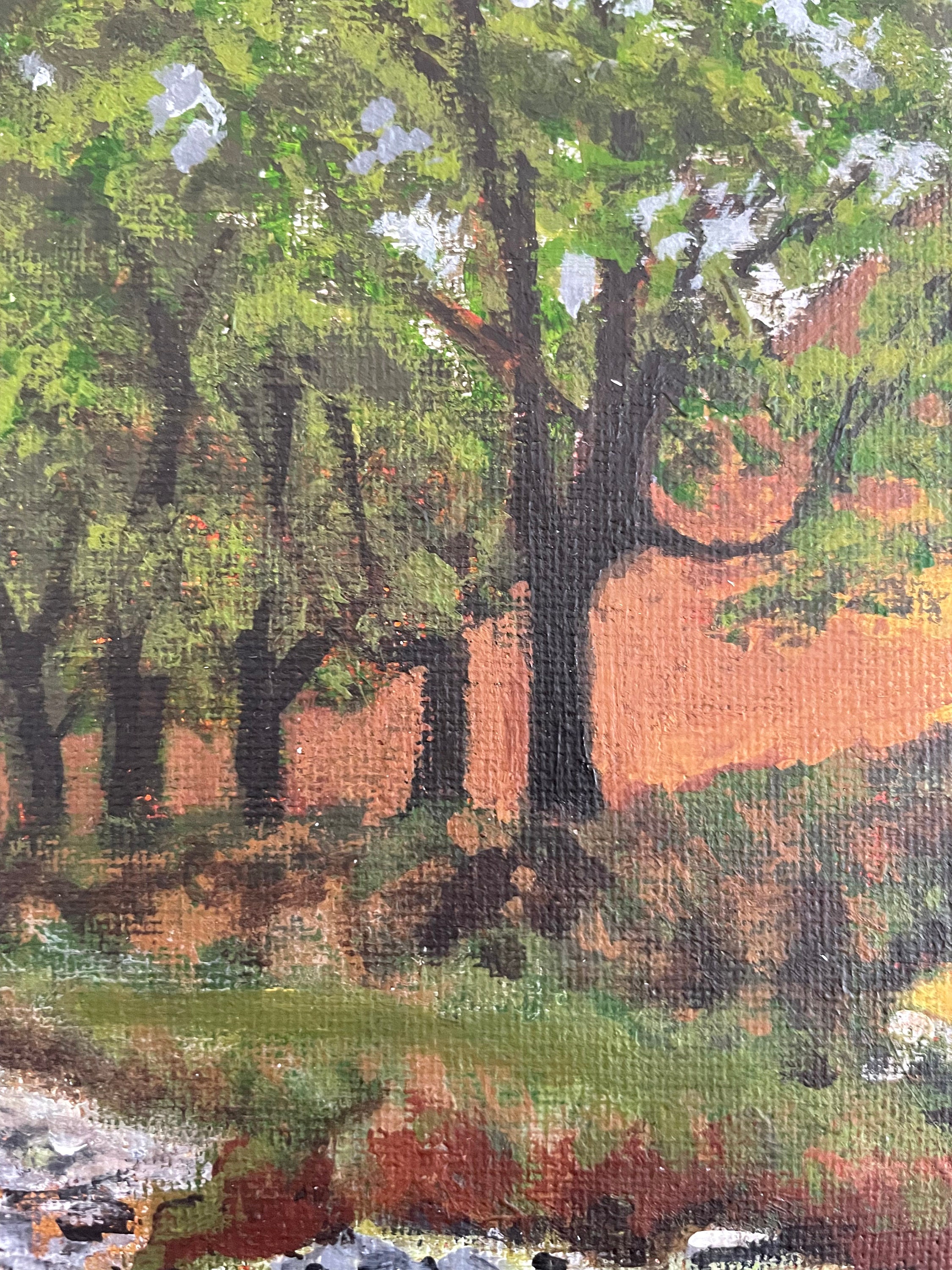 Old Cottage Landscape Painting Original Etsy