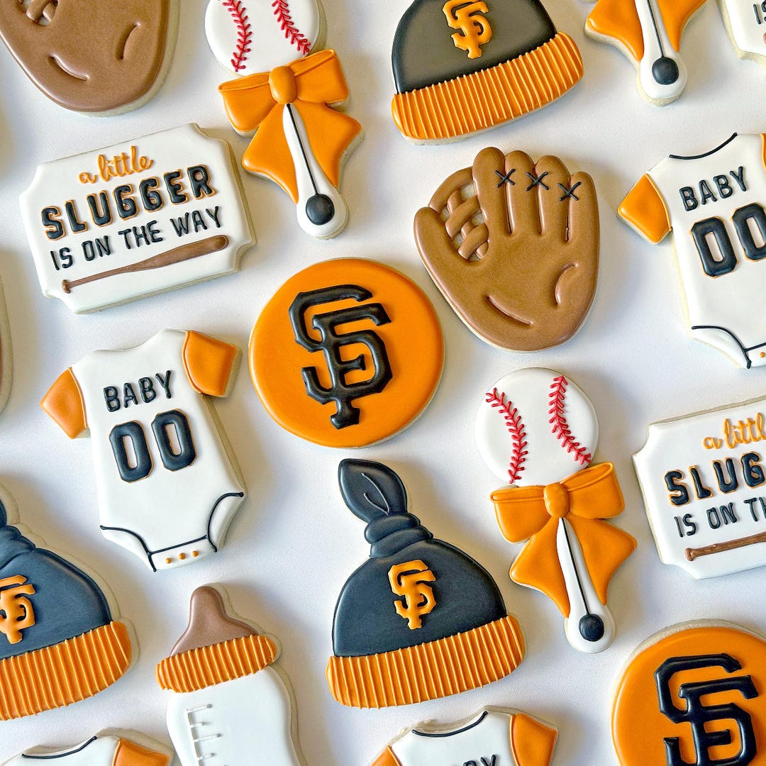 Baseball Baby Shower Cookies | Custom Sports Team Logo | Decorated ...