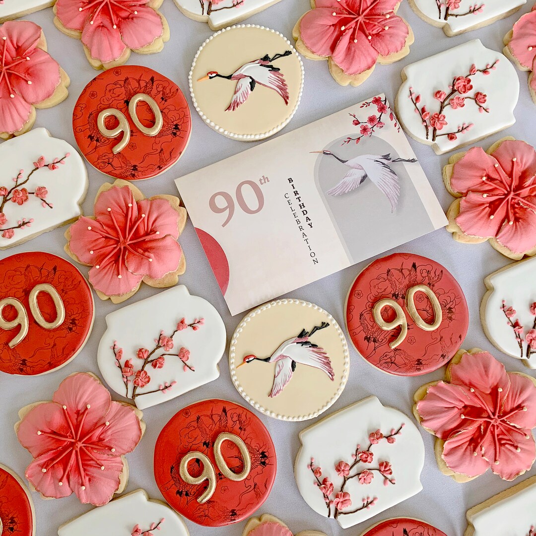 Cherry Blossom Royal Icing Sugar Cookies | Sakura Flower | Themed ...