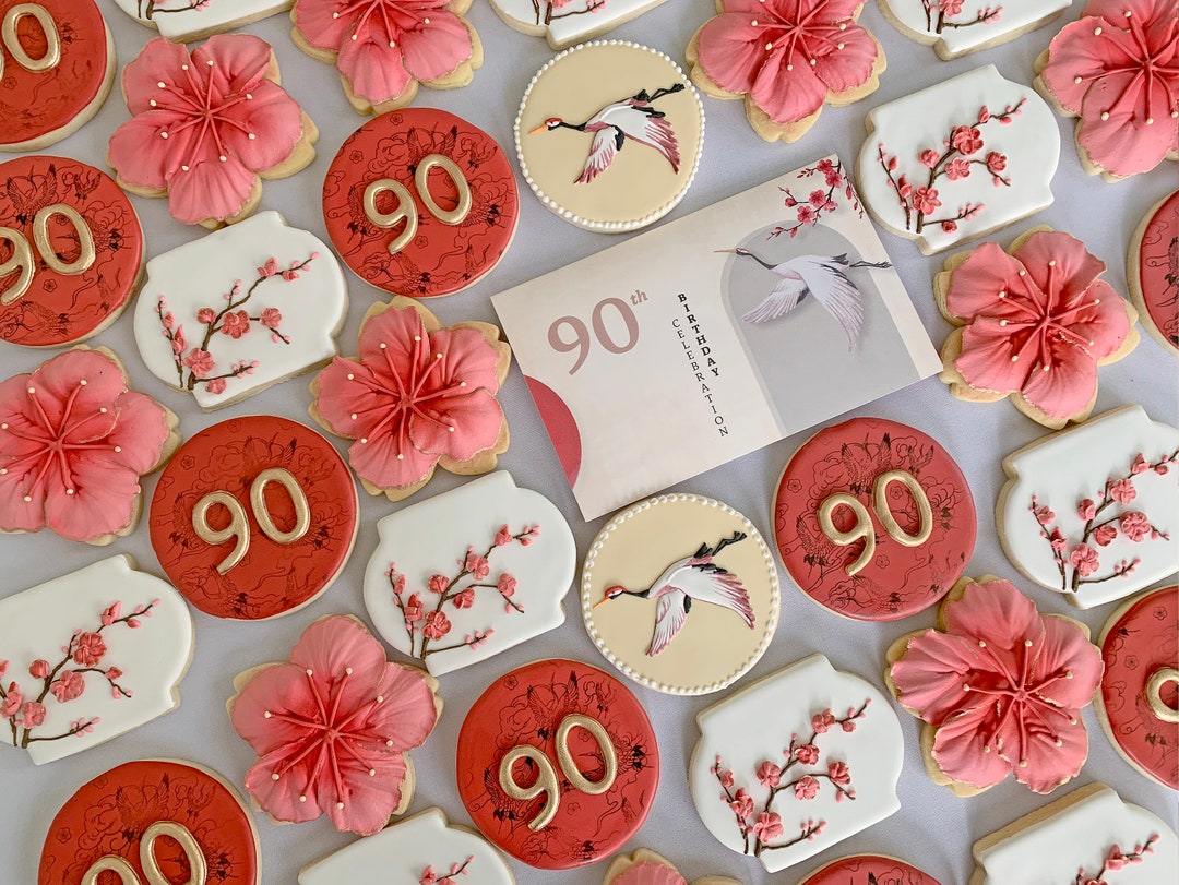 Cherry Blossom Royal Icing Sugar Cookies Sakura Flower - Etsy