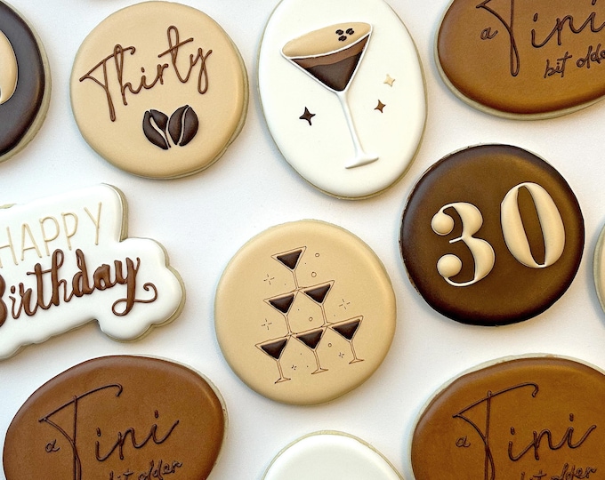 A Tini Bit Older | Espresso Martini Birthday | Decorated Royal Icing ...