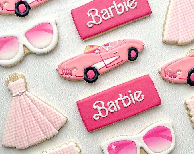 Barbie Cookies/barbie Sugar Cookies/ Barbie Girl/ Sugar Cookies - Etsy