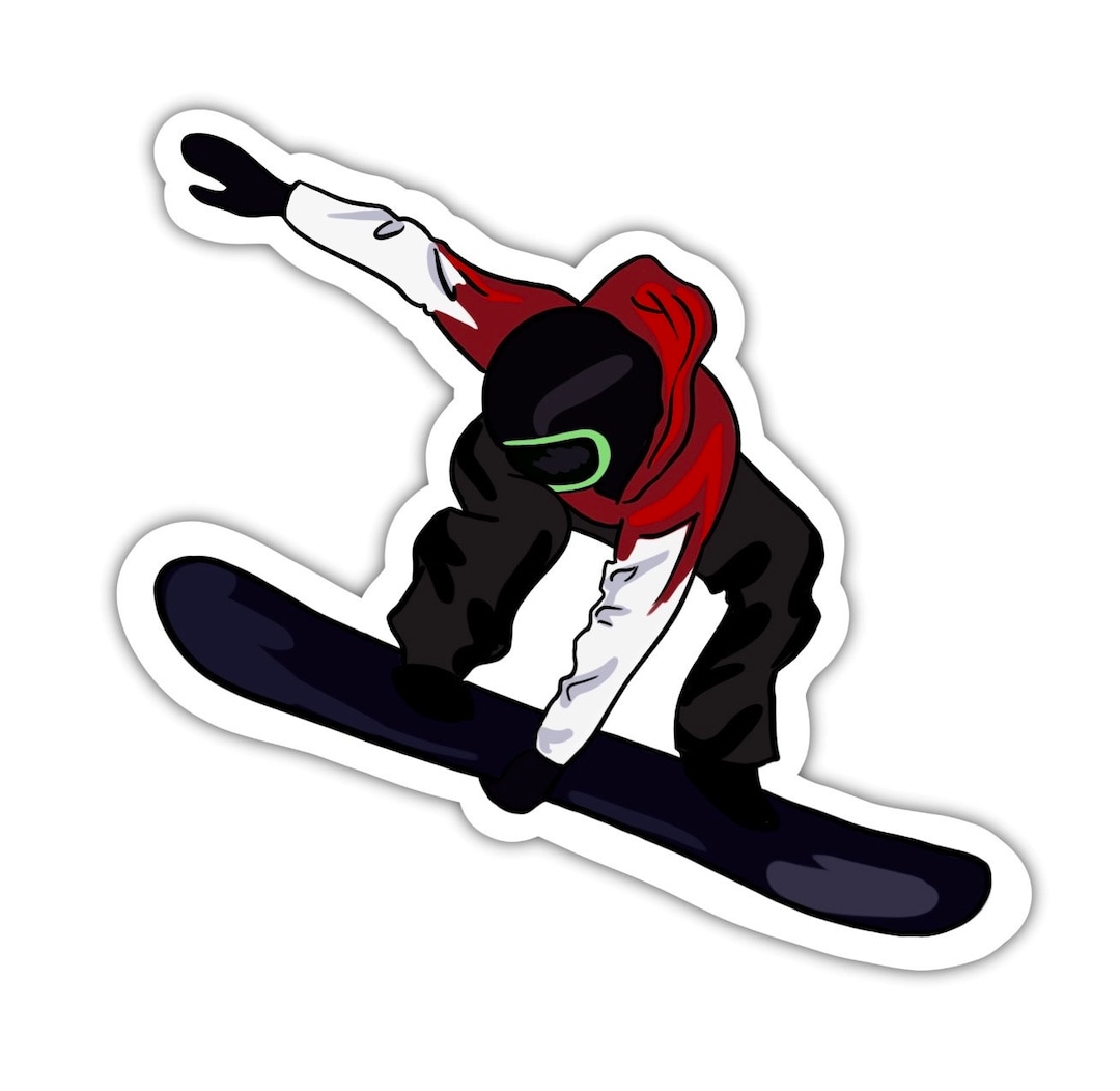 Snow Board Sticker, Laptop Snow Board Sticker, Water Bottle Decals ...