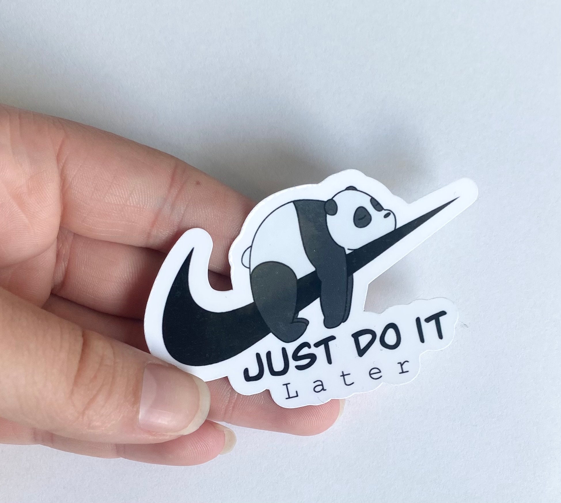 Just Do It Sticker, Panda Sticker, Waterproof Sticker, Laptop Sticker ...