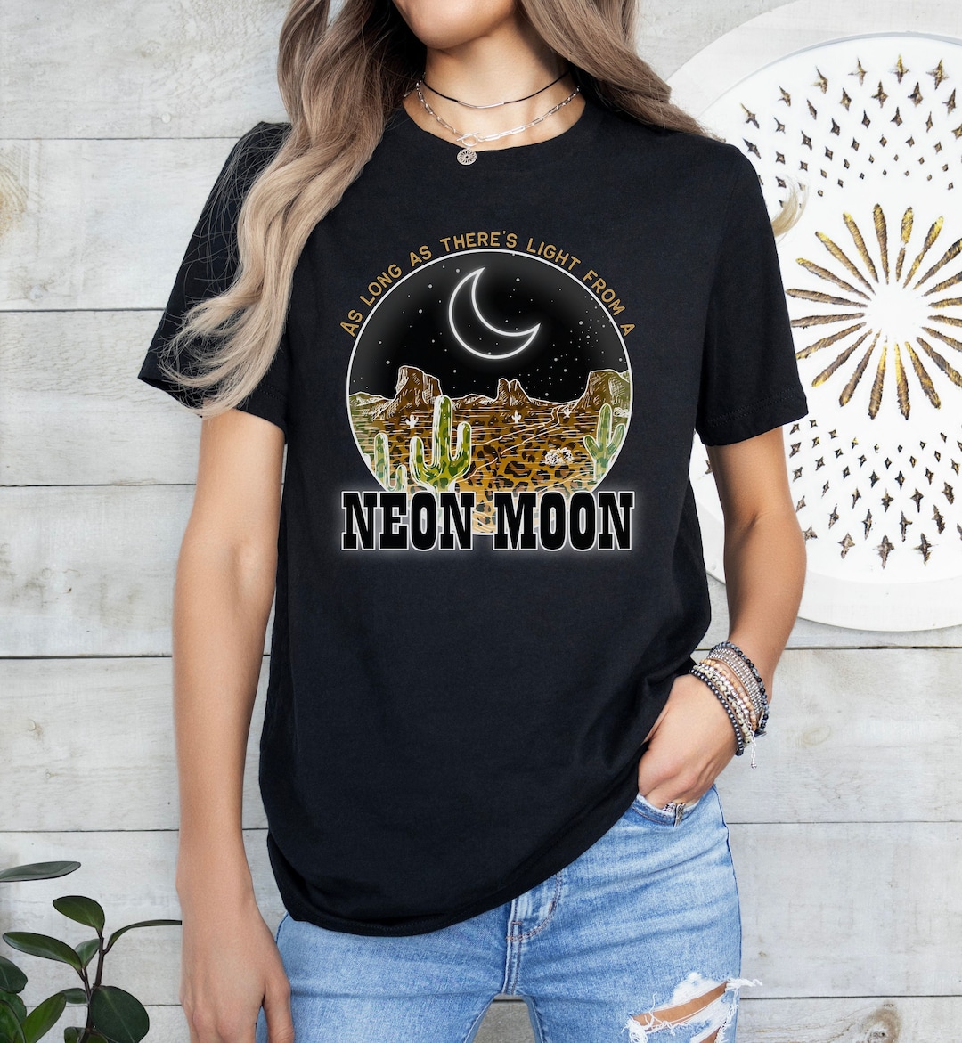 Neon Moon Tee, Retro Design, Neon Moon Desert, Western Shirt, Country ...