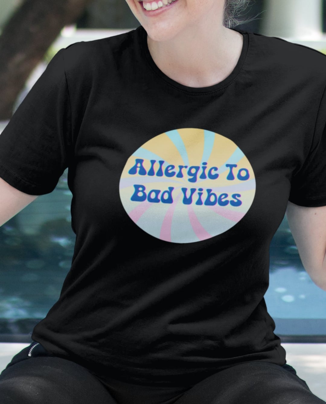 Anti Bad Vibes Shirt, Happiness Shirt, Allergic to Bad Vibes, Happiness ...