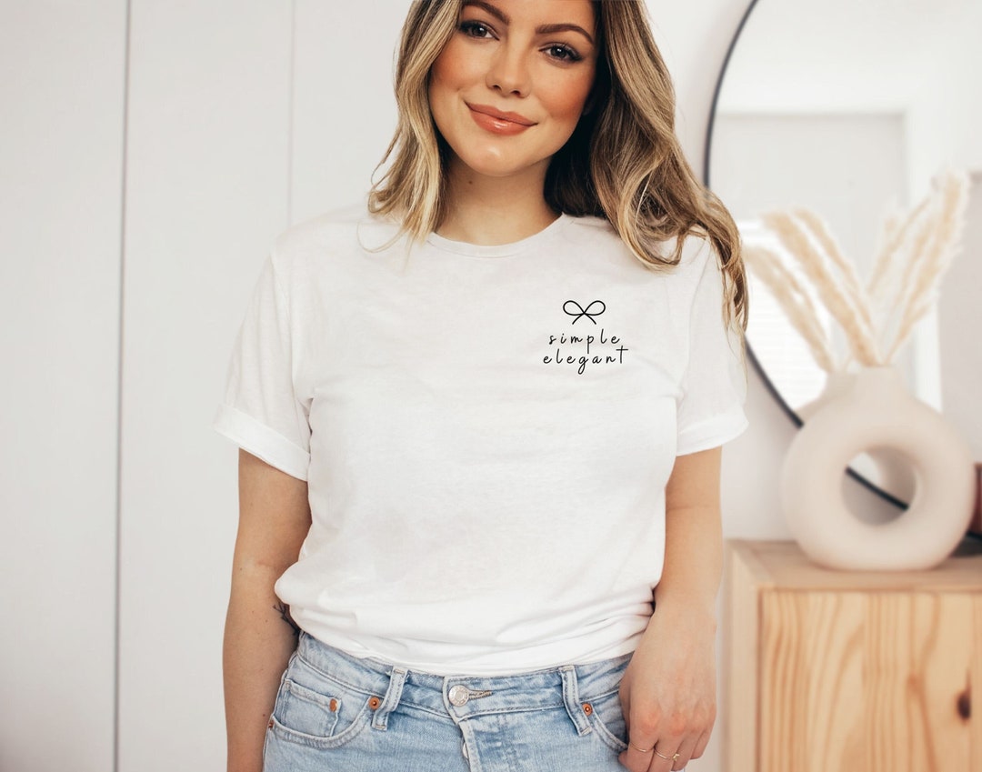 Simple Elegant T-shirt Trendy Women Shirt Minimalist T-shirt Classic T ...