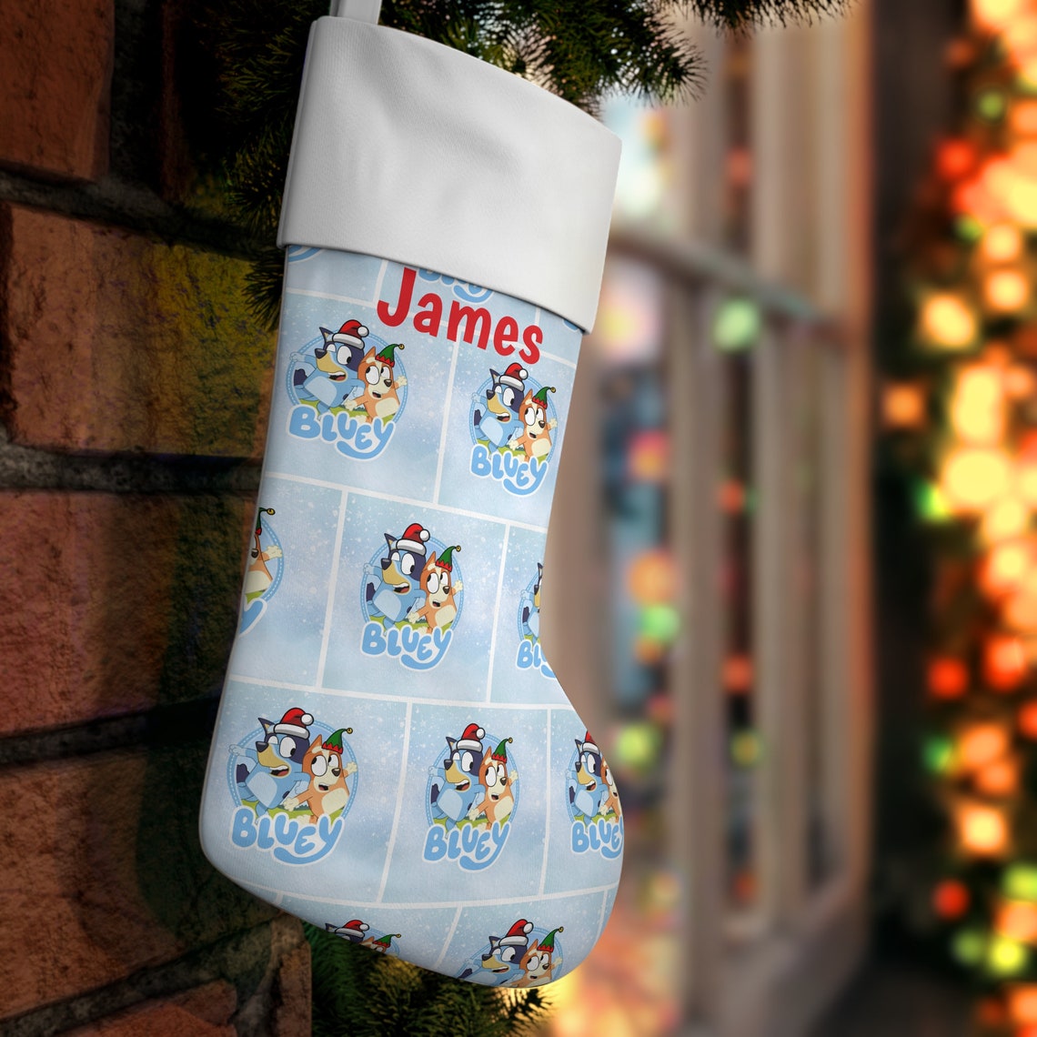 Bluey Holiday Stocking, Christmas Stocking, Stockings, Christmas, Gifts ...