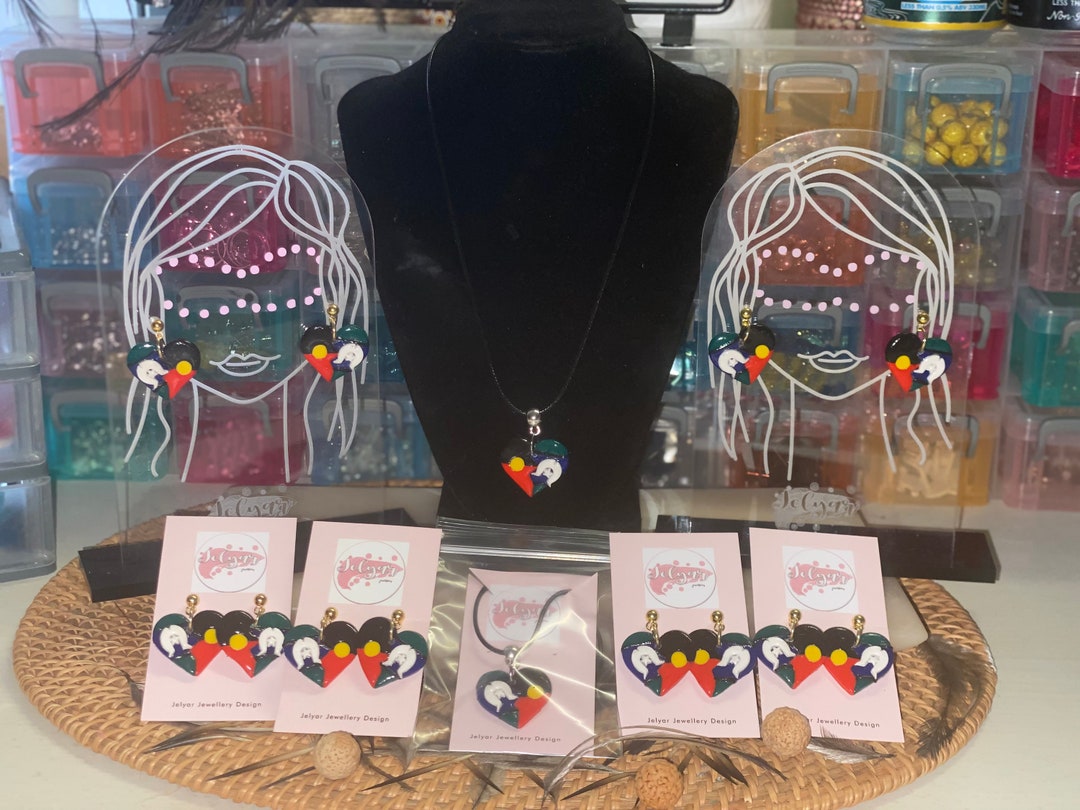 Aboriginal and Torres Strait Islander Cracked Heart Earrings - Etsy ...