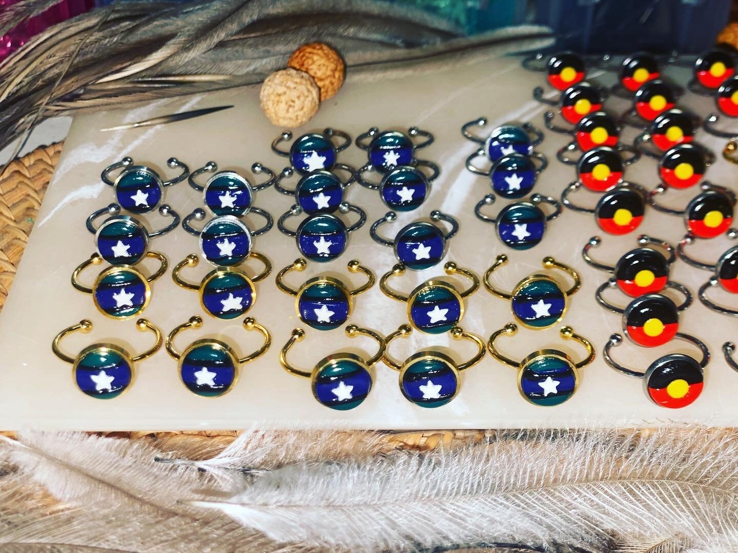 Aboriginal & Torres Strait Islander Gold or Silver Adjustable Stainless ...