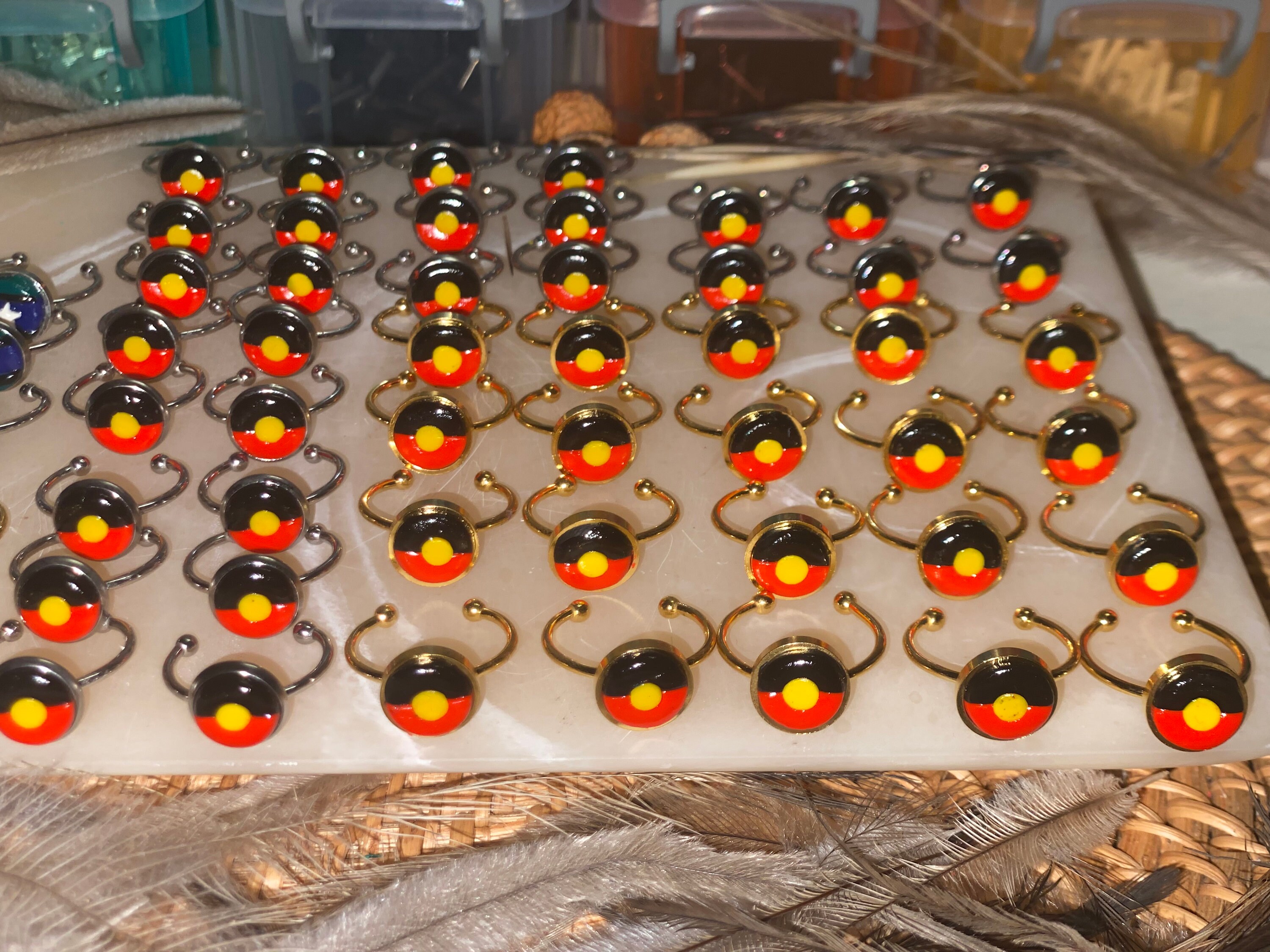 Aboriginal & Torres Strait Islander Gold or Silver Adjustable Stainless ...