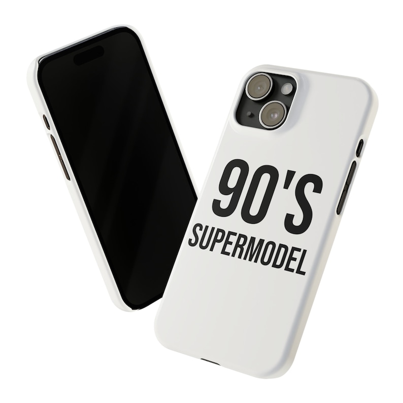 90's Supermodel Inspired Slim Glossy Phone Case Durable Polycarbonate ...