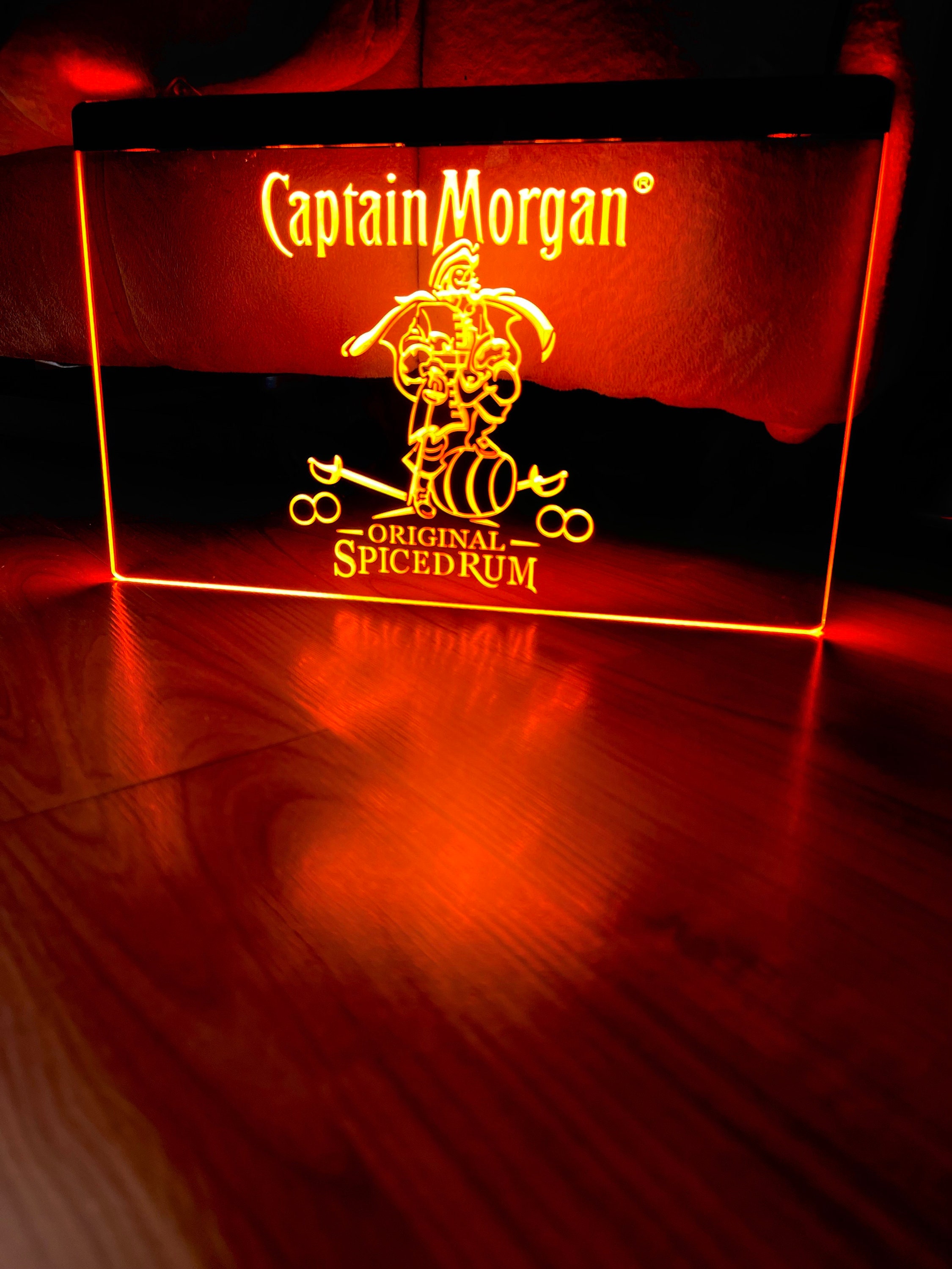 Captain Morgan LED Neon Orange Light Sign 8x12 - Etsy