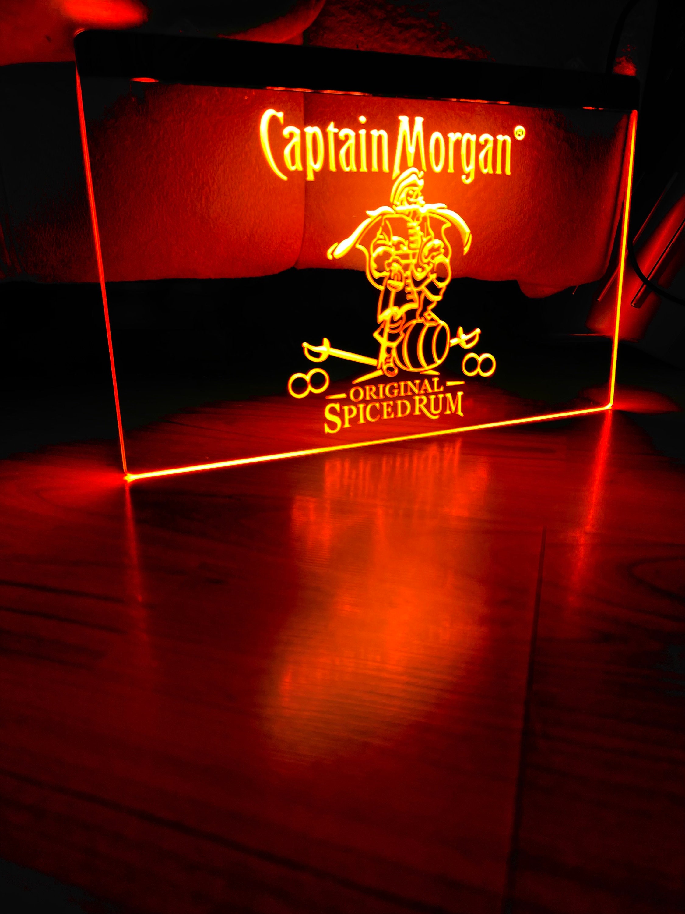 Captain Morgan LED Neon Orange Light Sign 8x12 - Etsy