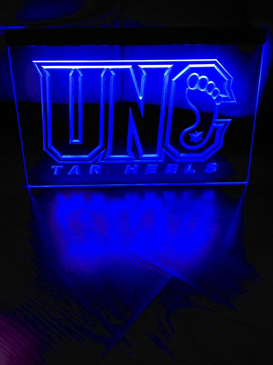 UNC Tar Heels LED Neon Blue Light Sign 8x12 - Etsy