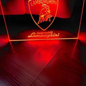 Lamborghini LED Neon Red Light Sign 8x12 - Etsy
