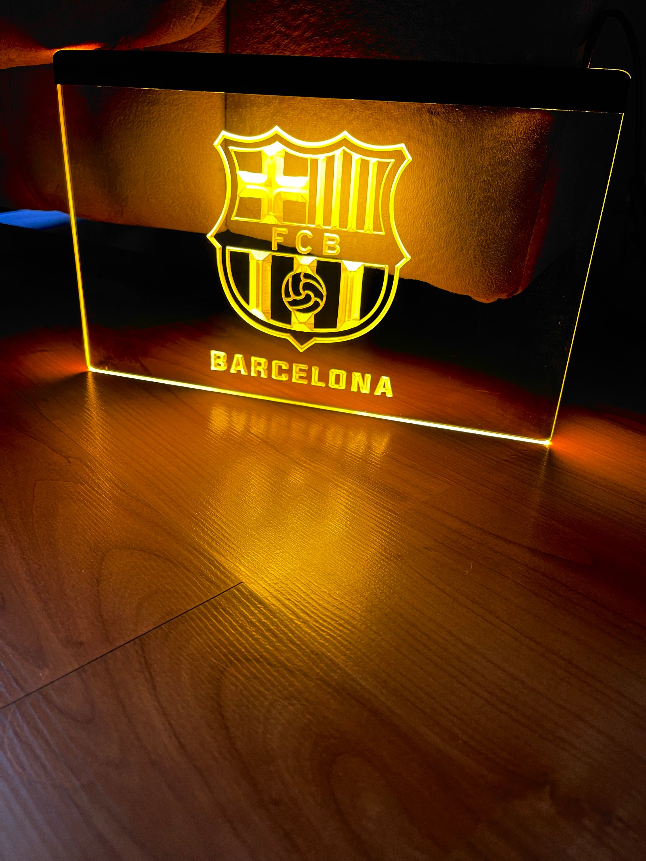 FCB Barcelona LED Neon Gold Light Sign 8x12 - Etsy