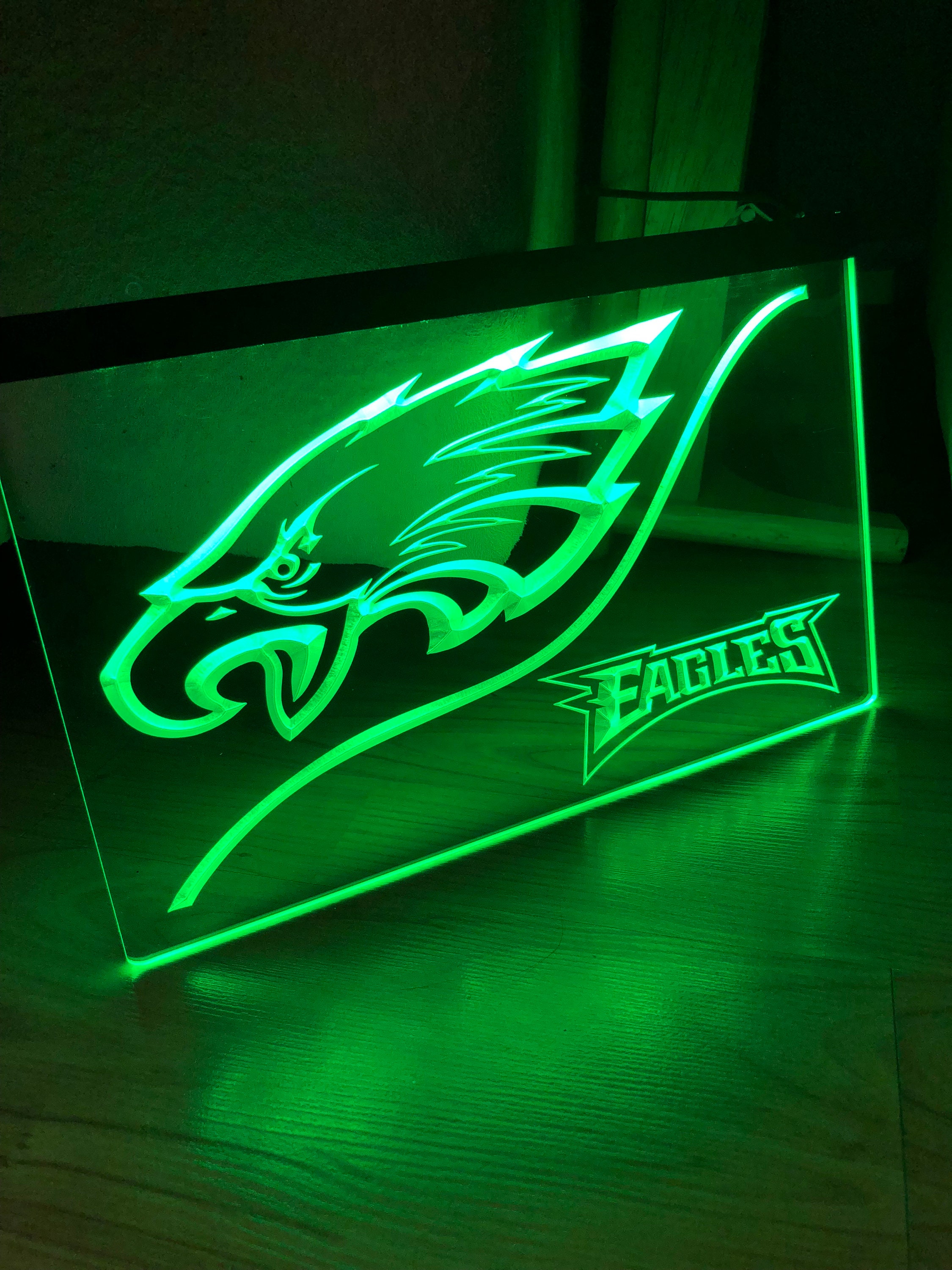 Philadelphia Eagles LED Neon Green Light Sign 8x12 - Etsy
