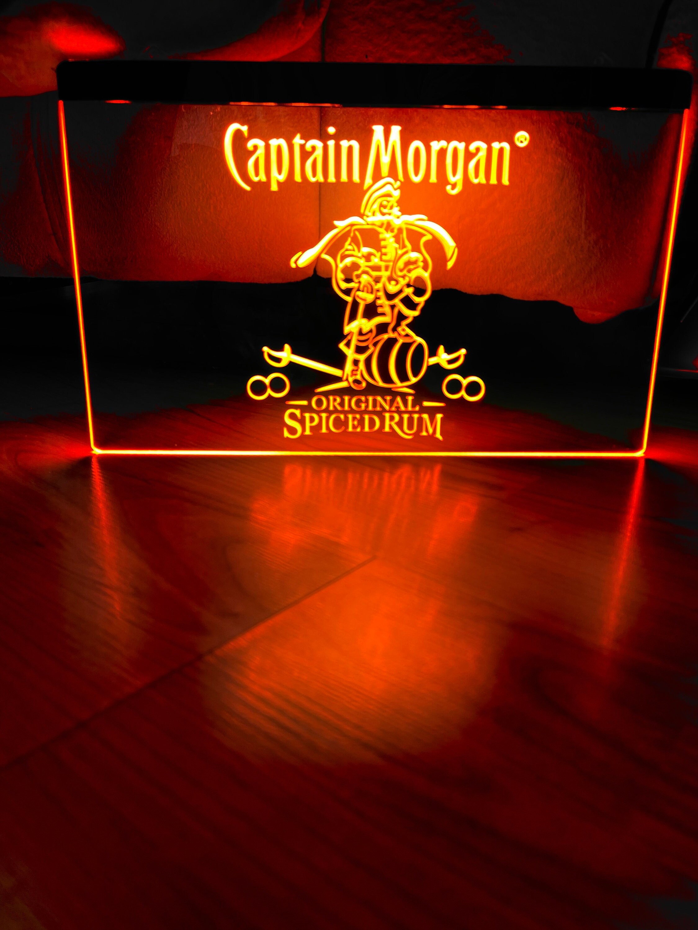 Captain Morgan LED Neon Orange Light Sign 8x12 - Etsy