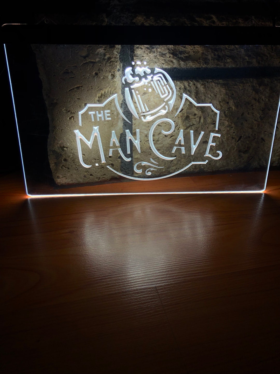 Man Cave LED Neon White Light Sign 8x12 - Etsy