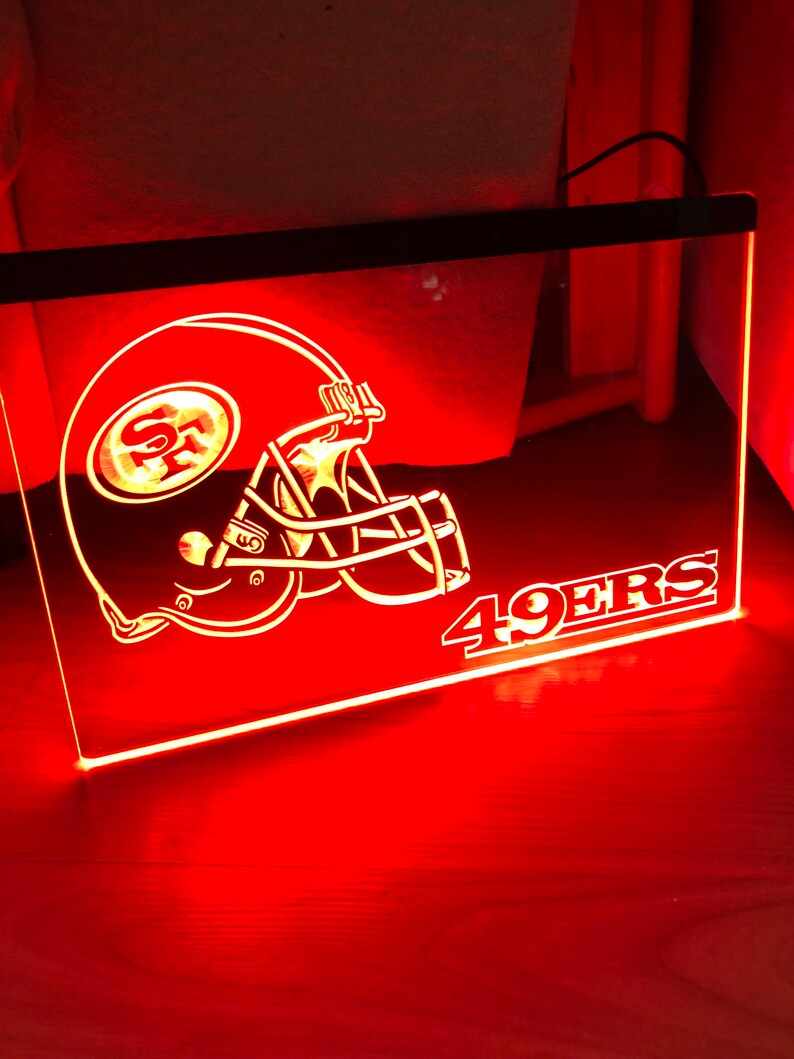 San Francisco 49ers LED Neon Red Light Sign 8x12 - Etsy