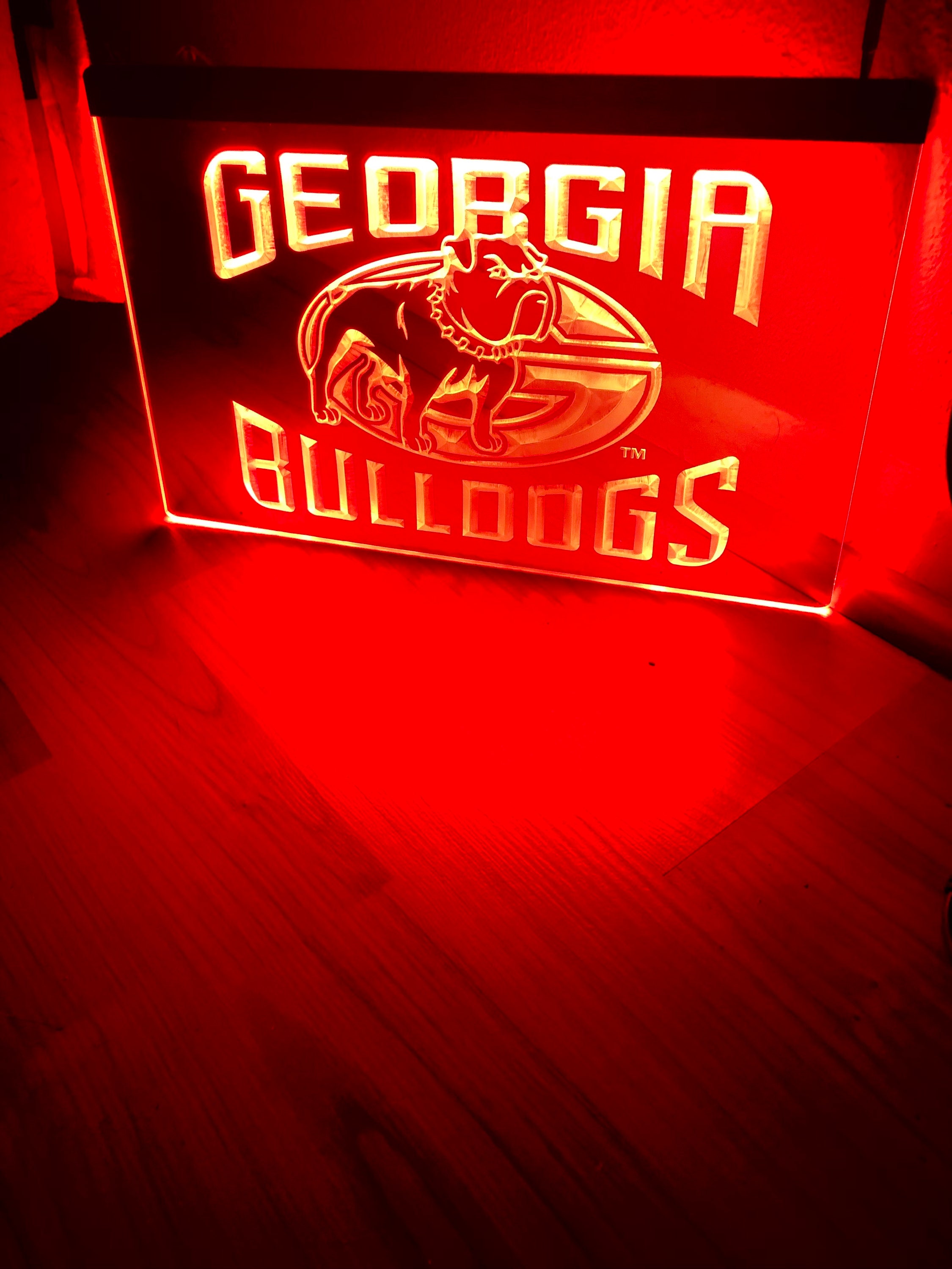 Georgia Bulldogs LED Neon Red Light Sign 8x12 - Etsy