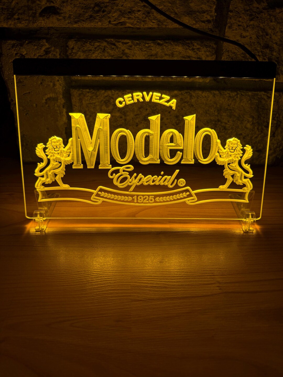 Modelo Especial LED Neon Gold Light Sign 8x12 - Etsy UK