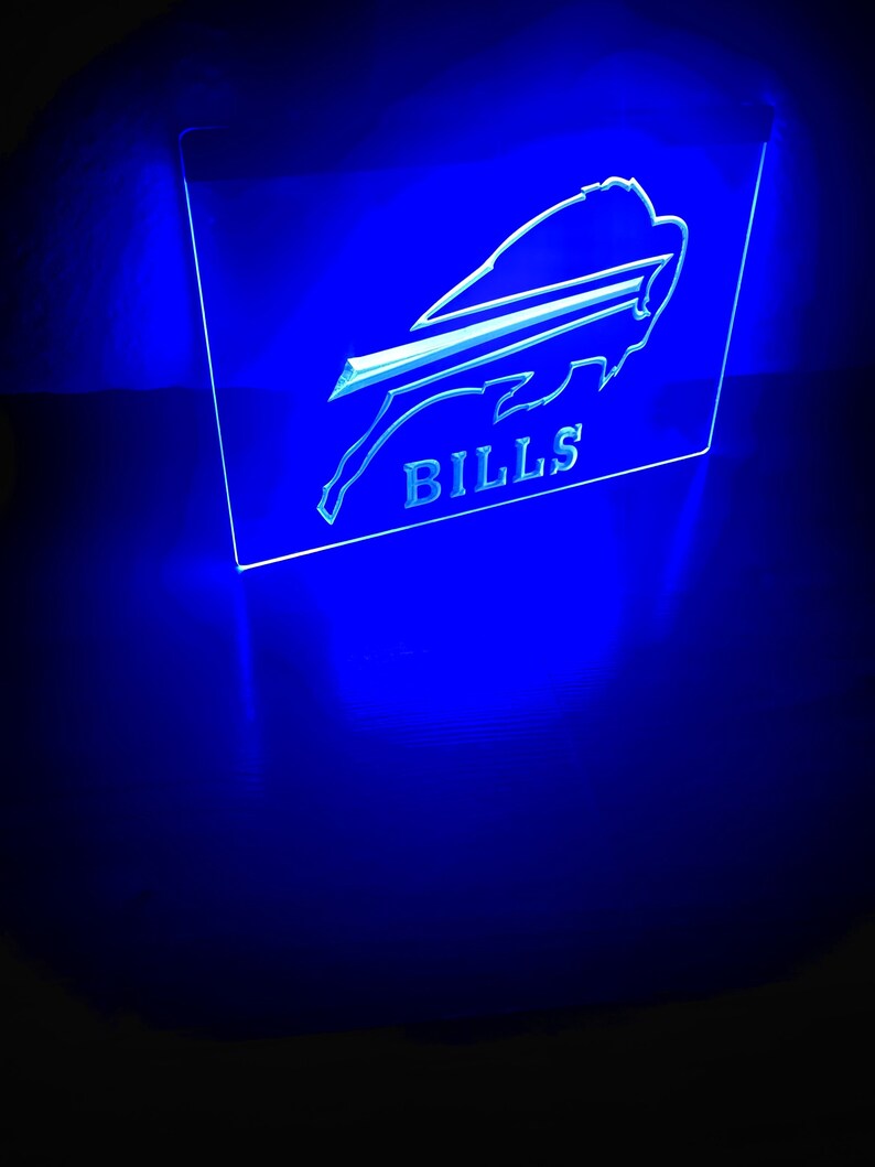 Buffalo Bills LED Neon Blue Light Sign 8x12 - Etsy