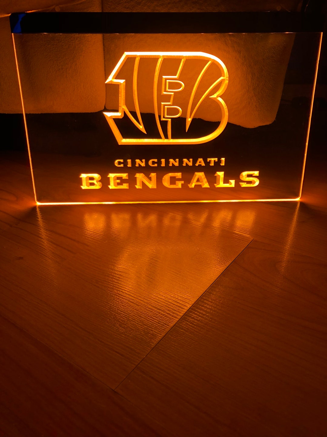 Cincinnati Bengals LED Neon Orange Light Sign 8x12 - Etsy