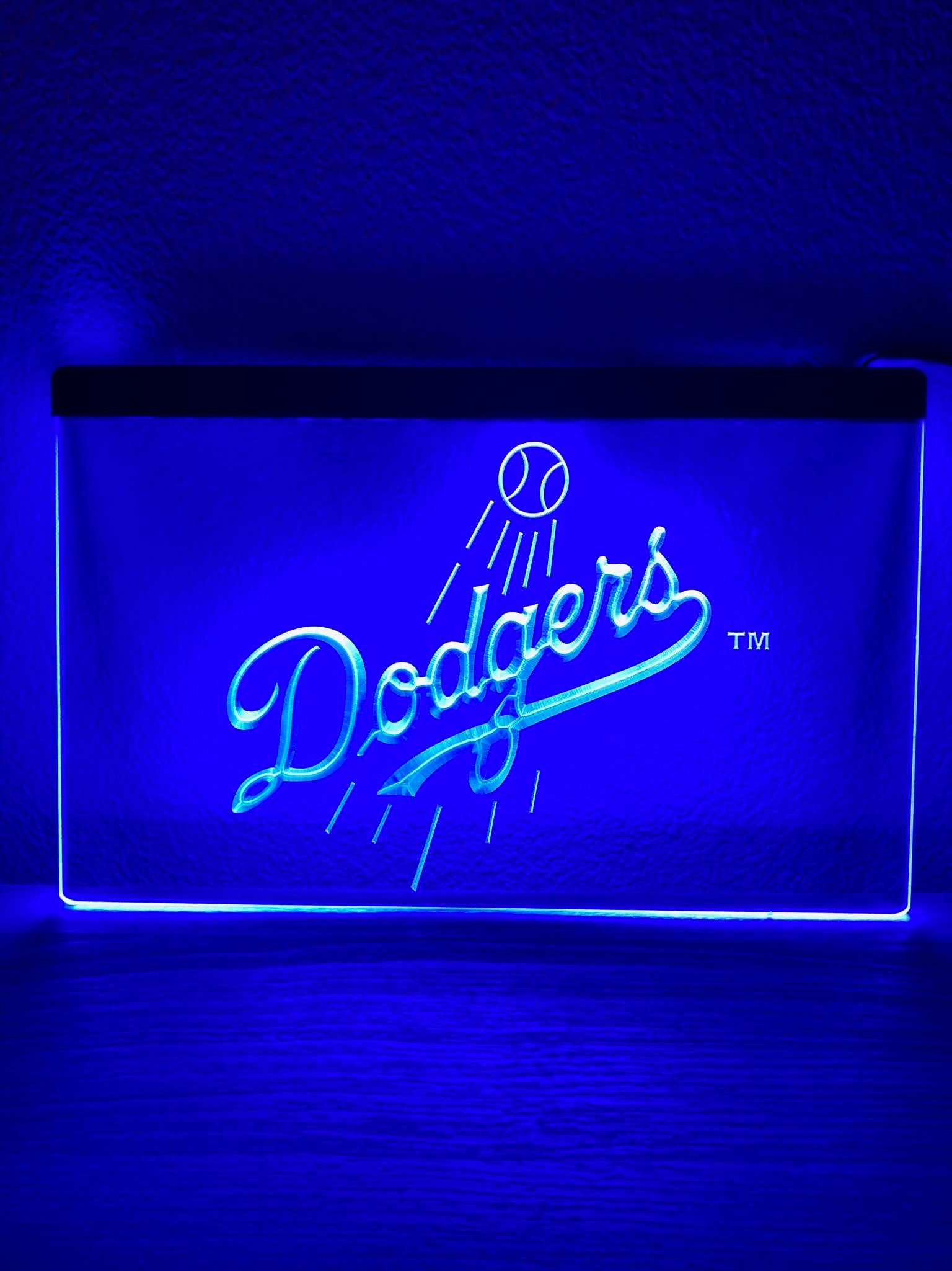 Dodgers LED Neon Blue Light Sign 8x12 - Etsy
