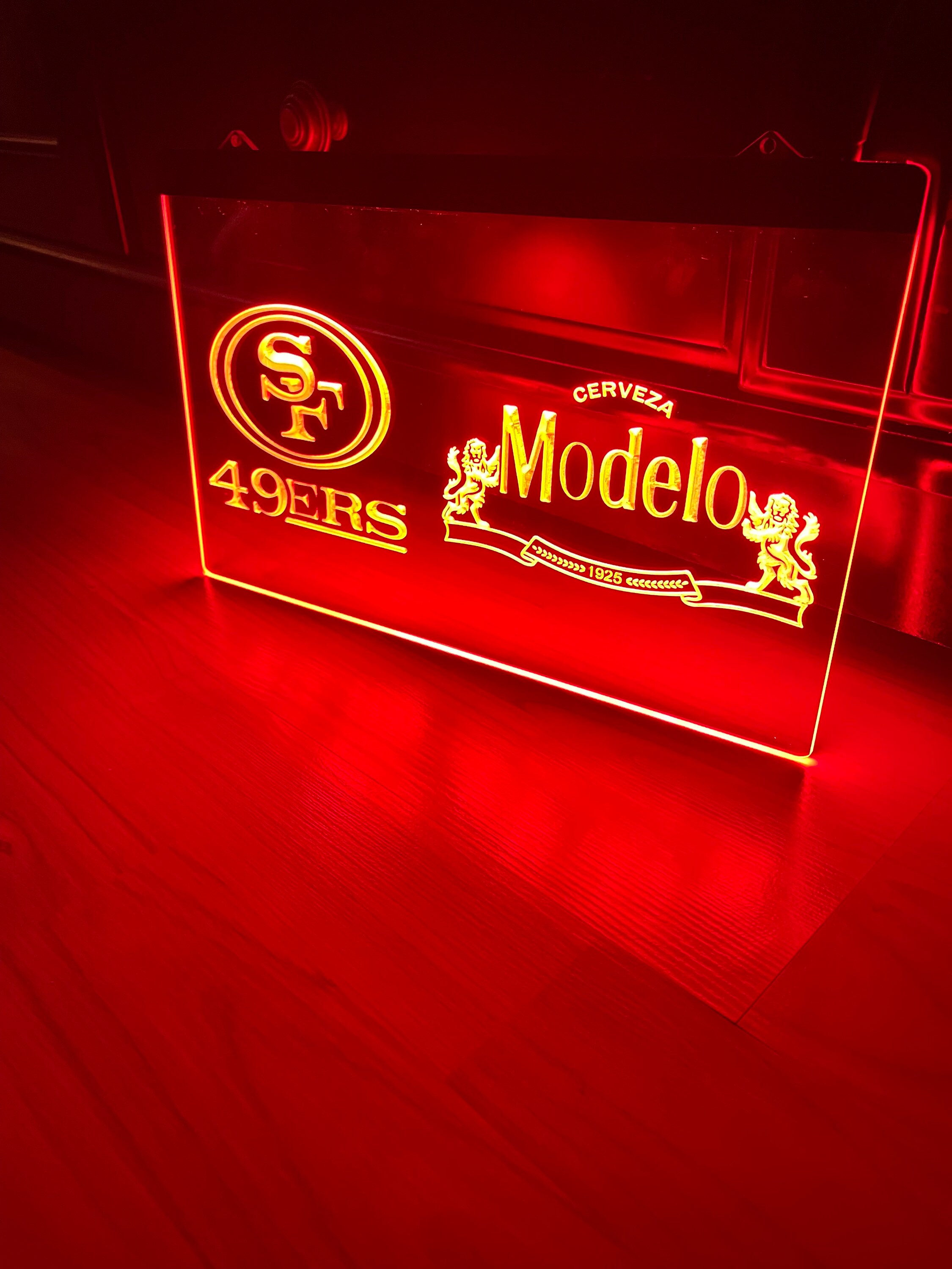San Francisco 49ers Modelo LED Neon Red Light Sign 8x12 - Etsy