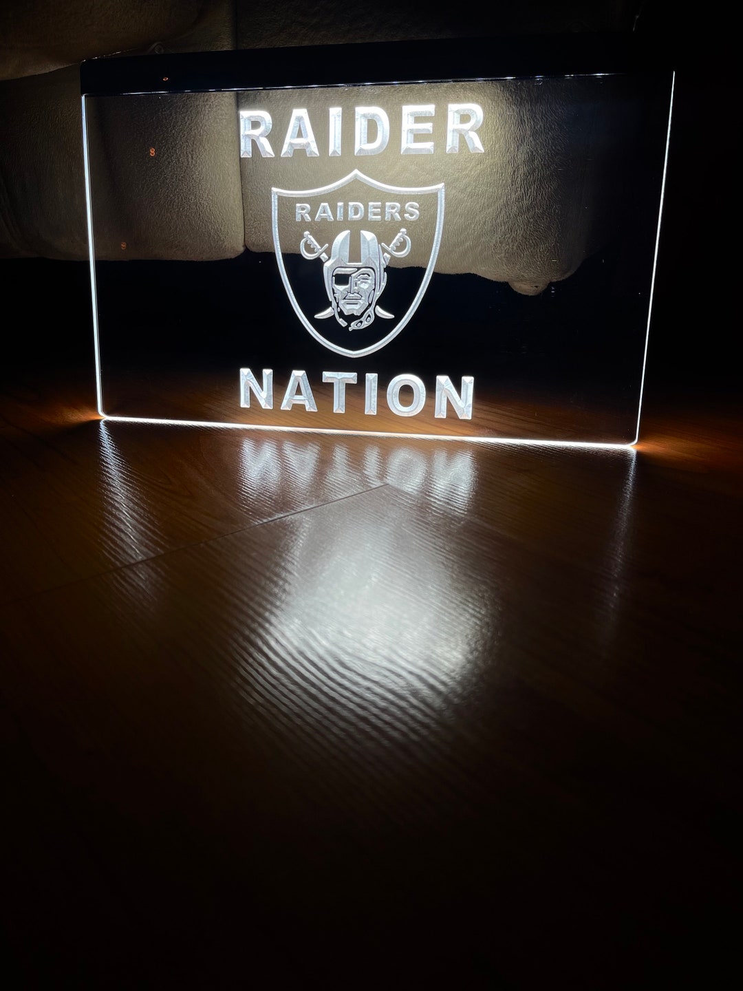 Raider Nation LED Neon White Light Sign 8x12 - Etsy