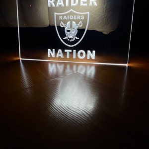 Raider Nation LED Neon White Light Sign 8x12 - Etsy