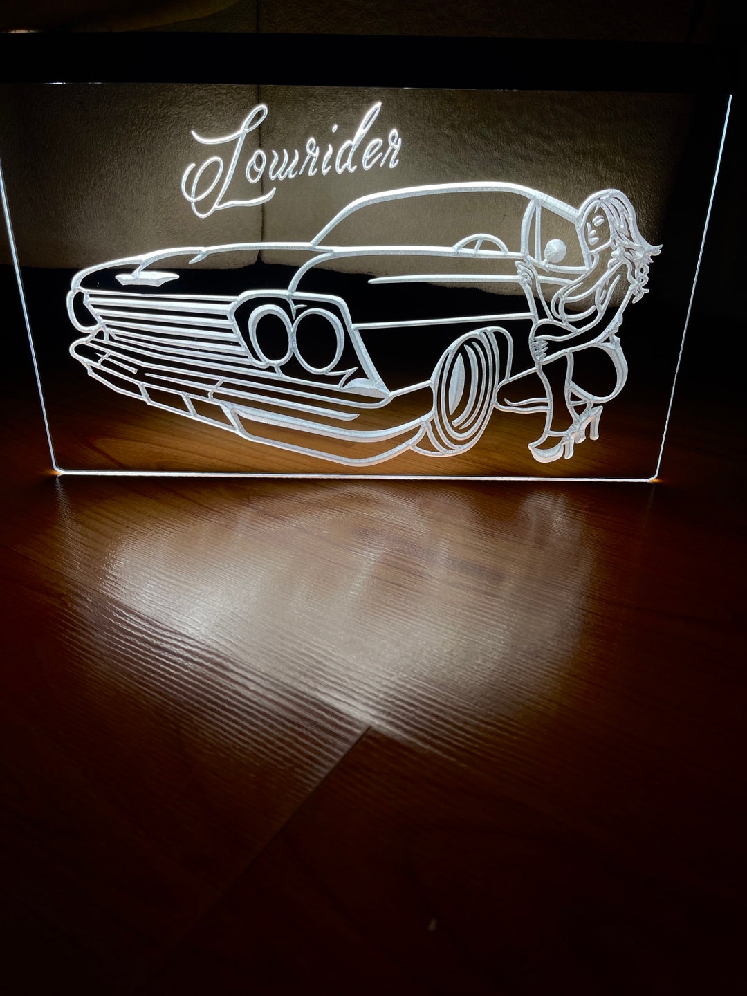 Lowrider LED Neon White Light Sign 8x12 - Etsy