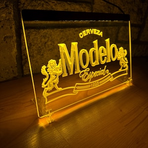Modelo Especial LED Neon Gold Light Sign 8x12 - Etsy