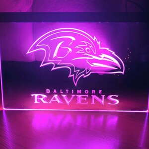 Baltimore Ravens LED Neon Purple Light Sign 8x12 - Etsy