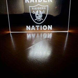Raider Nation LED Neon White Light Sign 8x12 - Etsy