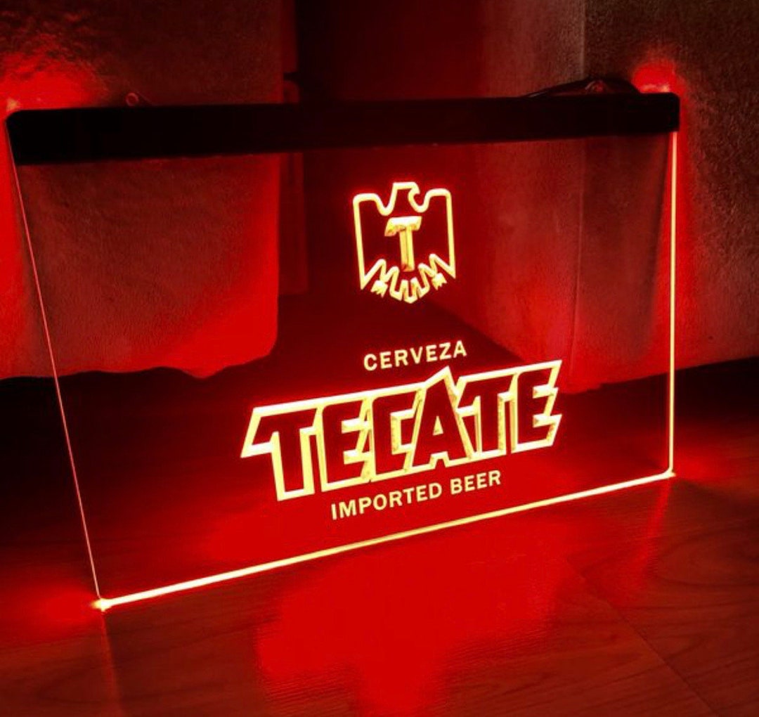Tecate LED Neon Red Light Sign 8x12 - Etsy