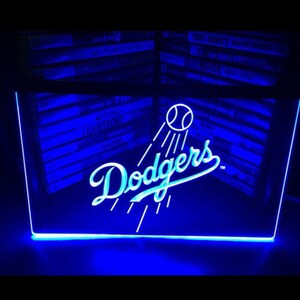 Dodgers LED Neon Blue Light Sign 8x12 - Etsy