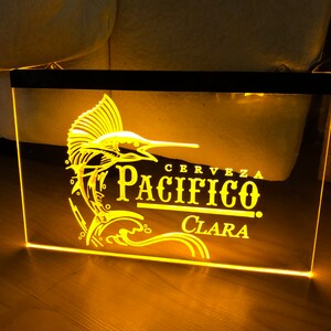 Pacifico LED Neon Gold Light Sign 8x12 - Etsy