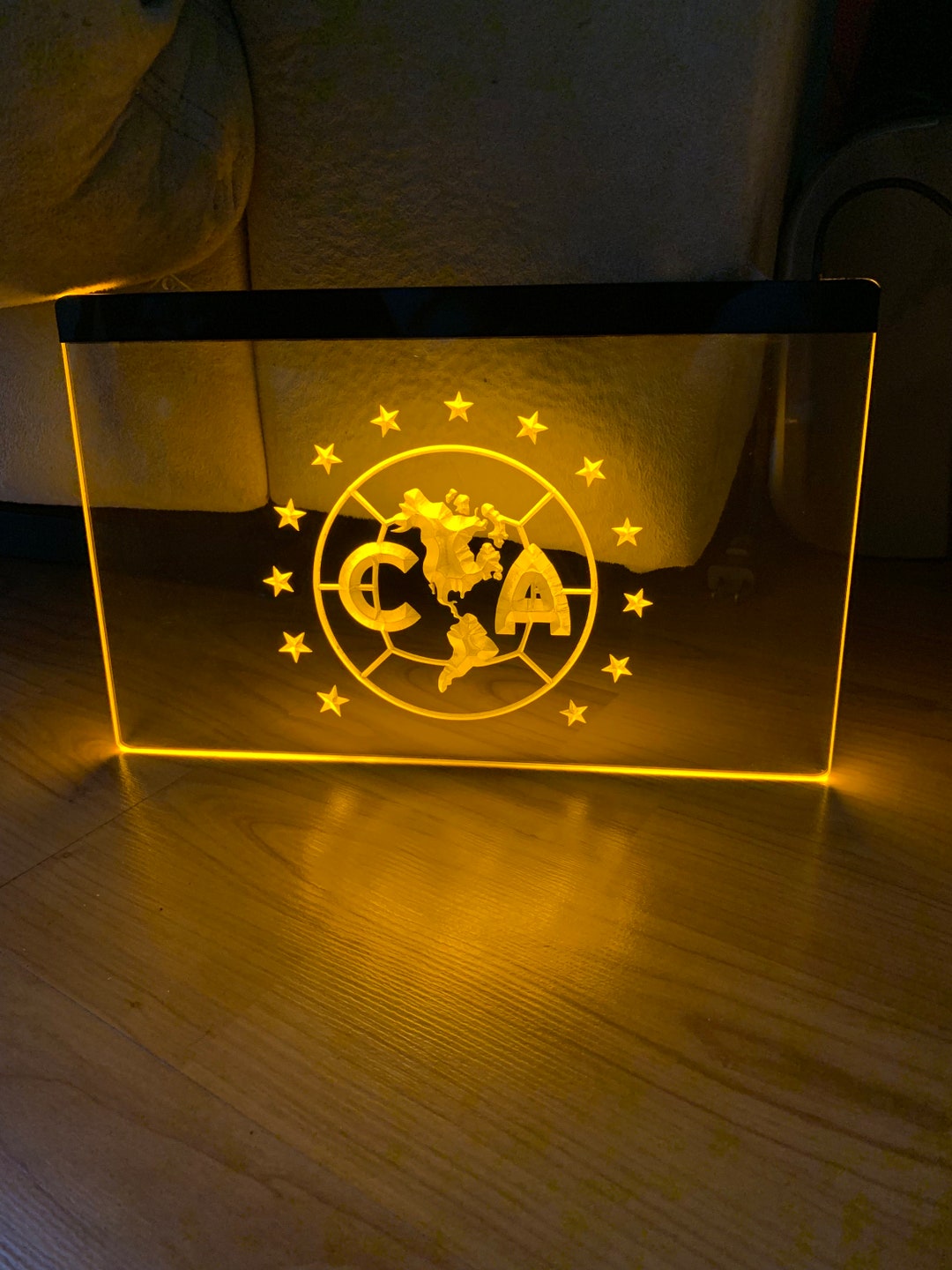Club America LED Neon Gold Light Sign 8x12 - Etsy