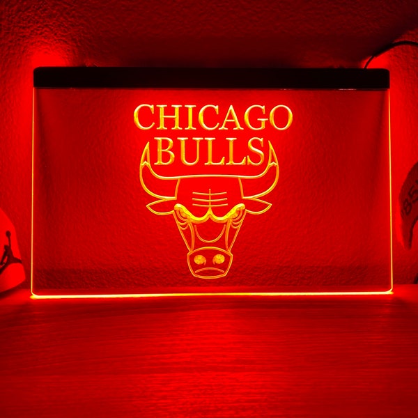 Chicago Bulls Led - Etsy