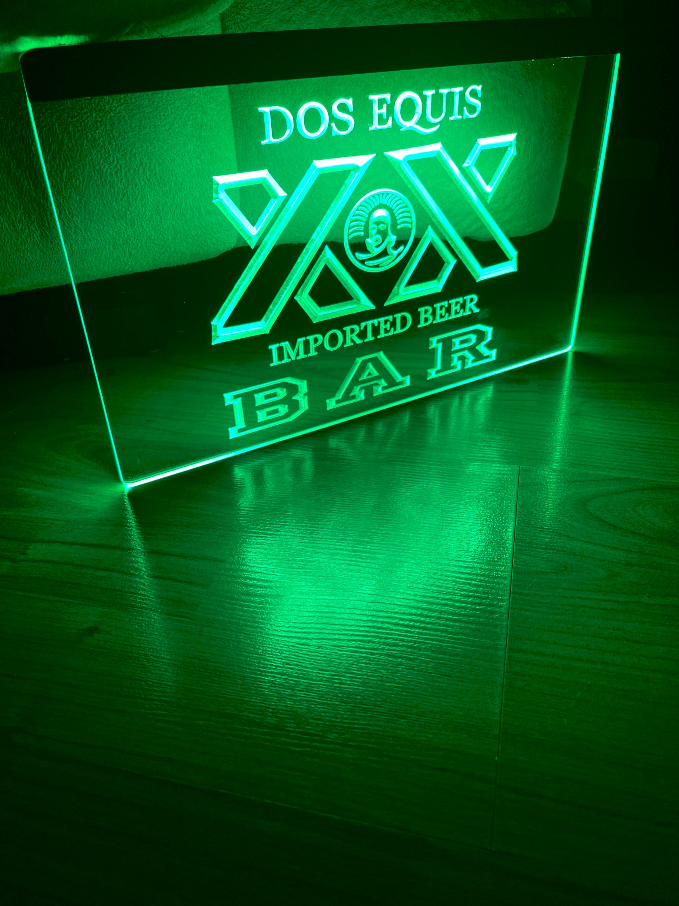 Dos Equis Bar LED Neon Green Light Sign 8x12 - Etsy