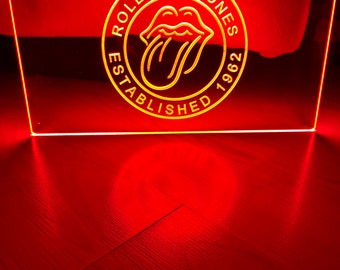 Rolling Stones Led Neon Sign Mouth With Tongue Home Decoration Rock N ...