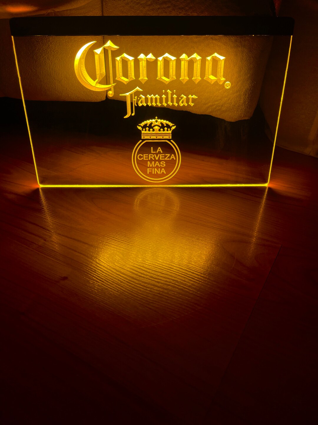 Corona Familiar LED Neon Gold Light Sign 8x12 - Etsy