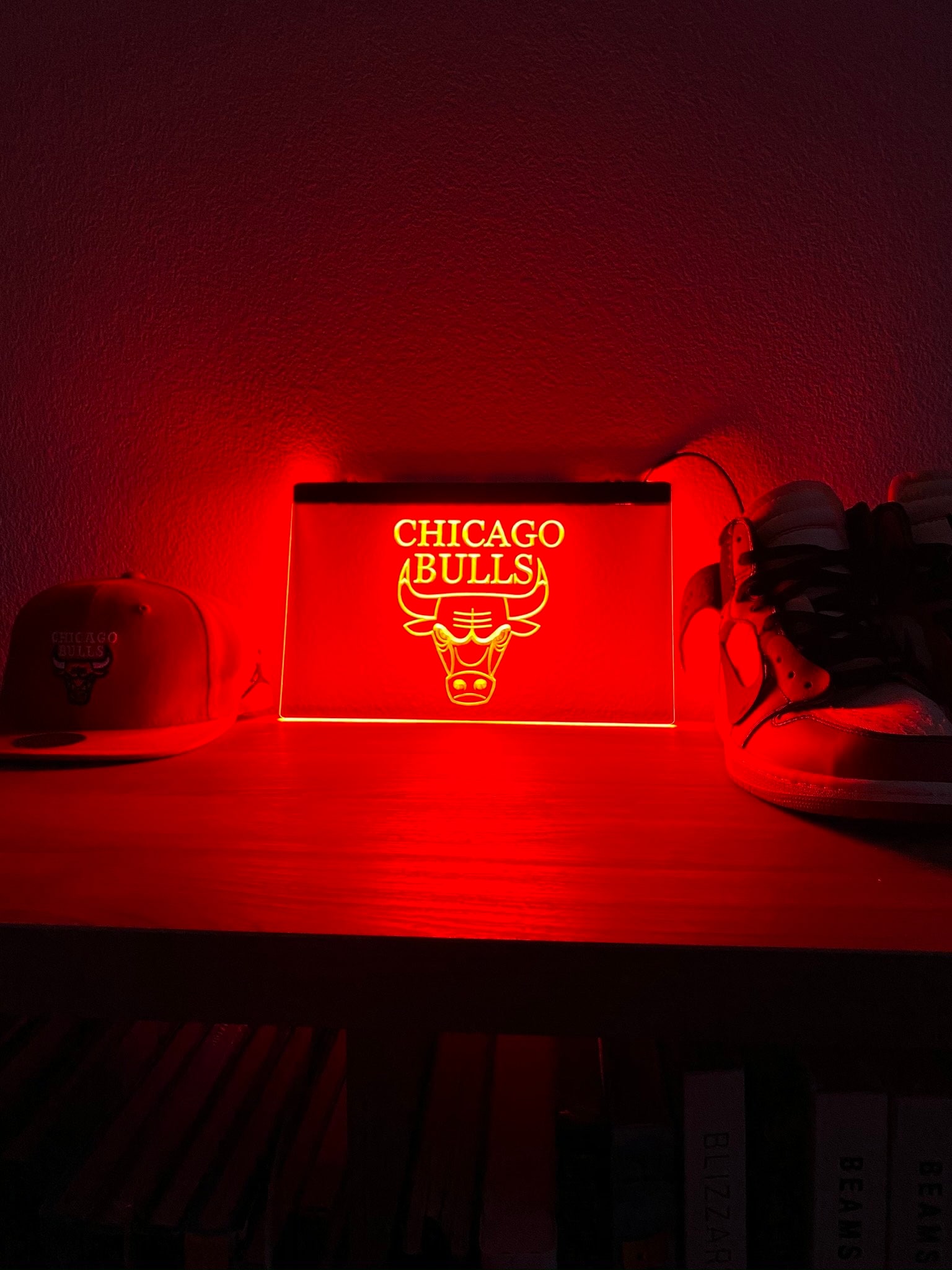 Chicago Bulls LED Neon Red Light Sign 8x12 - Etsy