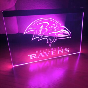 Baltimore Ravens LED Neon Purple Light Sign 8x12 - Etsy