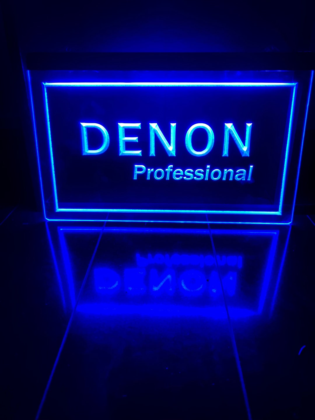 DENON LED Neon Blue Light Sign 8x12 - Etsy