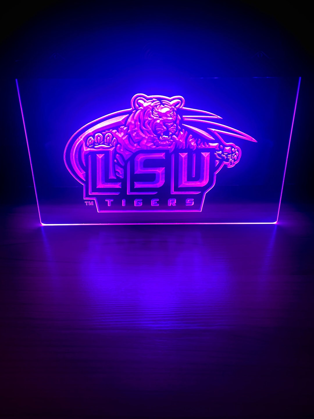 LSU Tigers LED Neon Purple Light Sign 8x12 - Etsy